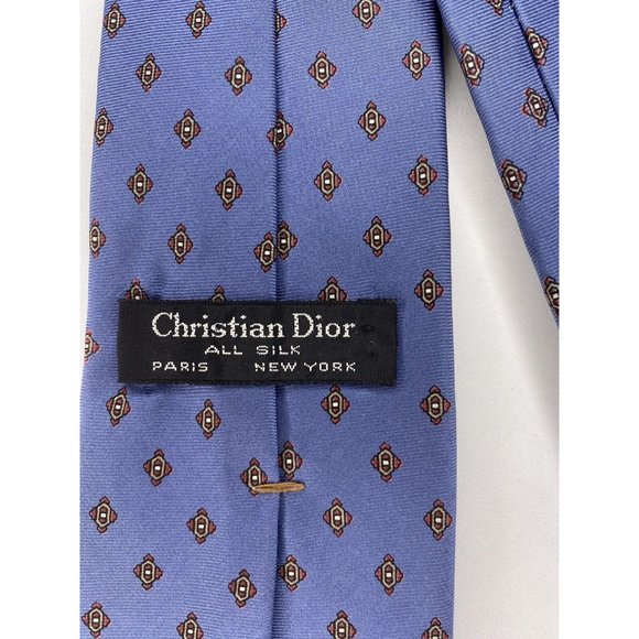 Dior | Accessories | Christian Dior Vintage Luxury Silk Mens Tie Blue ...